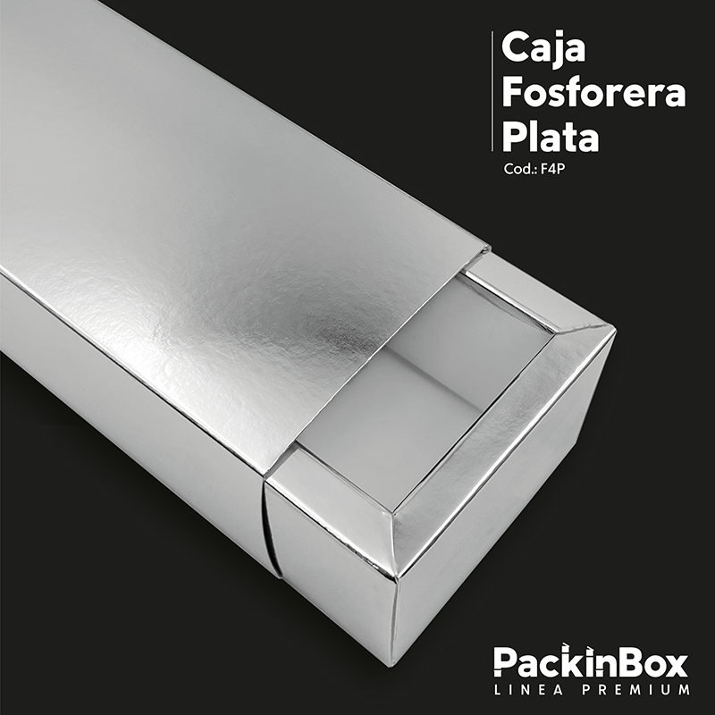 Caja Fosforera Plata 22x5.5x5 cm